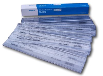 Pack of 10 shatter resistant clear plastic rulers 30cm (12 Inch) | eBay