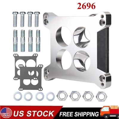Edelbrock 2696 Carb Adapter Kit Holley to Quadrajet Manifold | eBay