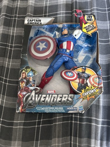 Marvel Avengers Ultra Strike Talking Captain America Figure Box Issue ...