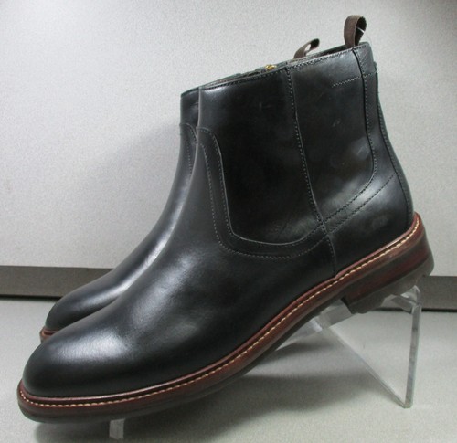 246085 MSBT50 WELCH MEN'S SHOES 10 M BLACK LEATHER ZIP BOOT JOHNSTON ...