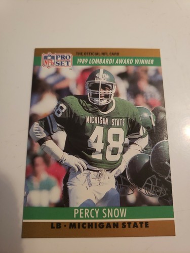 1990 Pro Set #21 Percy Snow - Rookie - NFL - From A Freshly Opened Pack ...