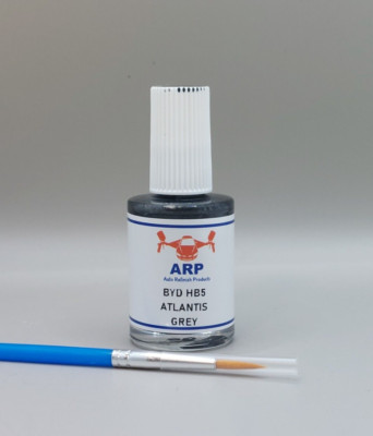 For BYD Code HB5 - ATLANTIS GREY Auto Touch up paint +Fine Tipped Brush ...