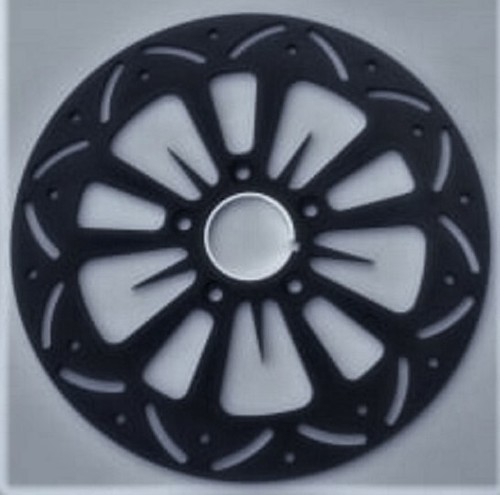 TWISTED VENOM BLACK BRAKE DISC ROTOR FRONT HARLEY SOFTAIL DYNA FXR ...