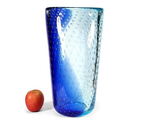 MONUMENTAL 15.5" VINTAGE ITALIAN MURANO ART GLASS BULLICANTE VASE ...