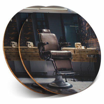 2 x Coasters - Vintage Barbers Chair Men's Barber Home Gift #16171 ...