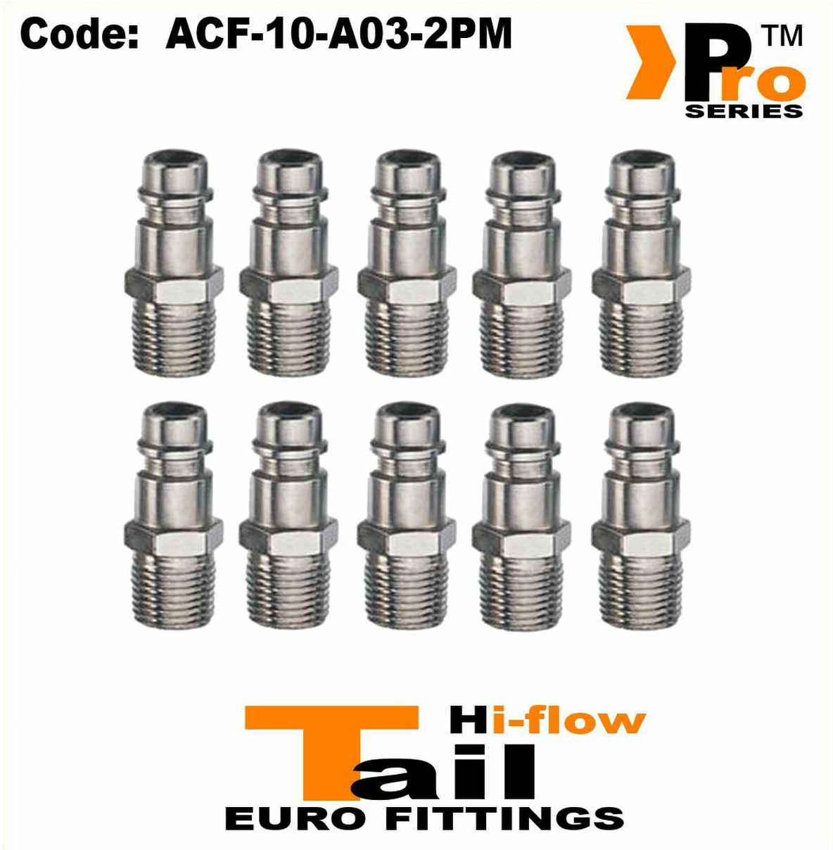 10 x 1/4''Euro Tail ( Hi Flow ) - Quick Release Tails - Air Line ...