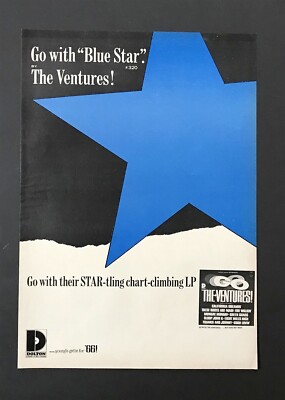 The Ventures Blue Star 1966 Short Print Poster Type Ad, Promo Advert | eBay