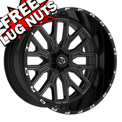 20 inch 20x10 TIS 560BM Black Milled wheels rims 8x180 -19 | eBay