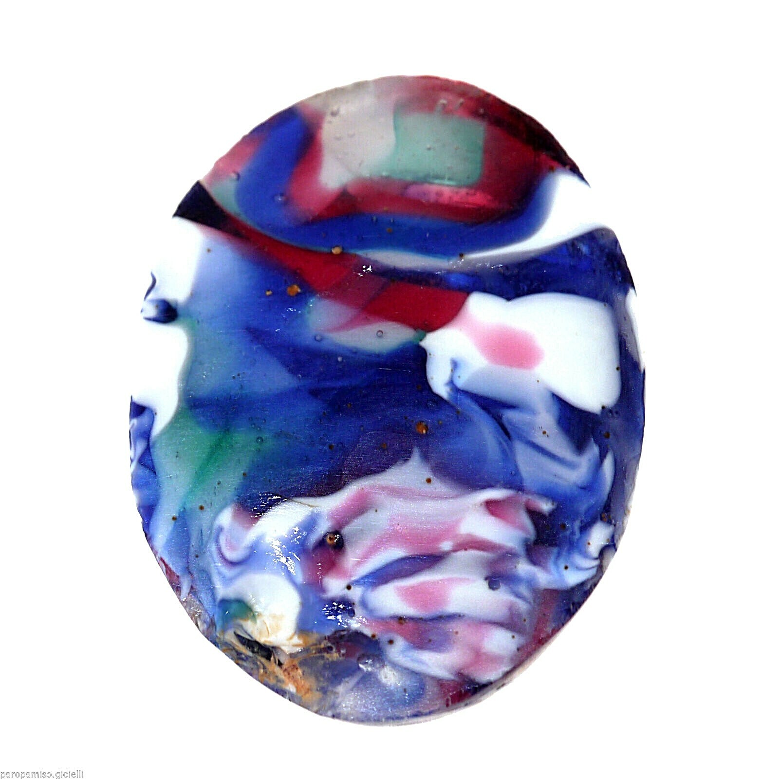 (0574) Franchini-Bigaglia, Glass Cabochon with Avventurina, Murano ...