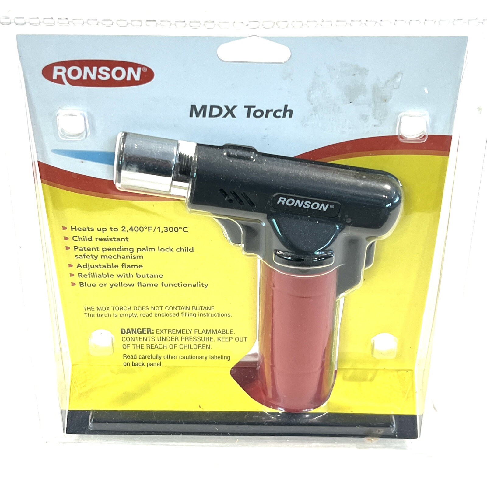 Ronson Adjustable Flame & Metal Fuel Tank MDX Torch W/ Air Mix Slide ...