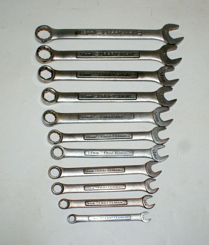 11 Vintage Craftsman Metric Combination Wrenches tools lot not a set | eBay