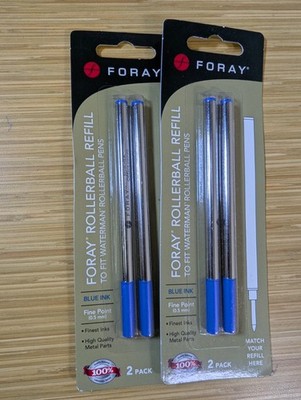 KSE Foray Waterman Rollerball Pen 4 Refills, Blue Fine | eBay