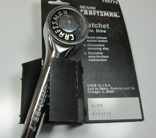 New Vintage Craftsman 1/2" Drive ratchet still on store display card ...