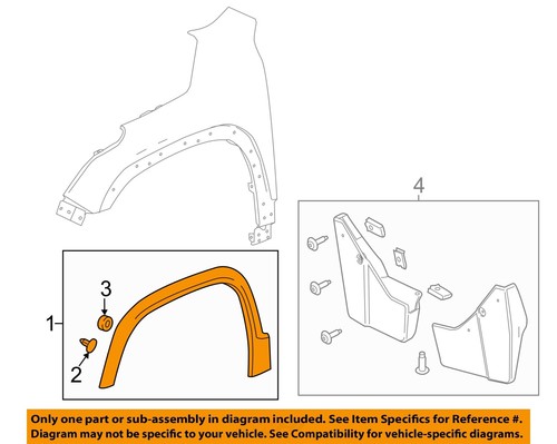 GM OEM 17-23 Acadia Fender Exterior Trim-Wheel Opng Mldg 84446089 | eBay