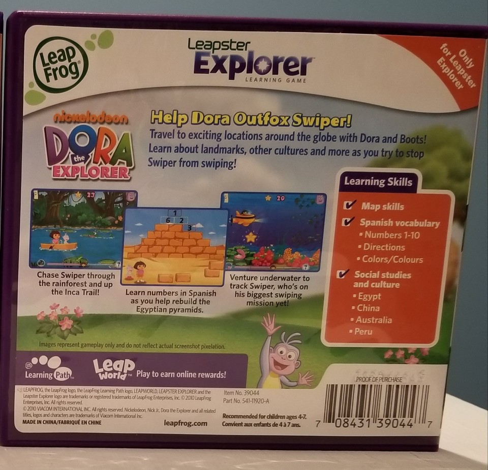 LeapFrog Leapster Explorer Learning Game Dora the Explorer | eBay