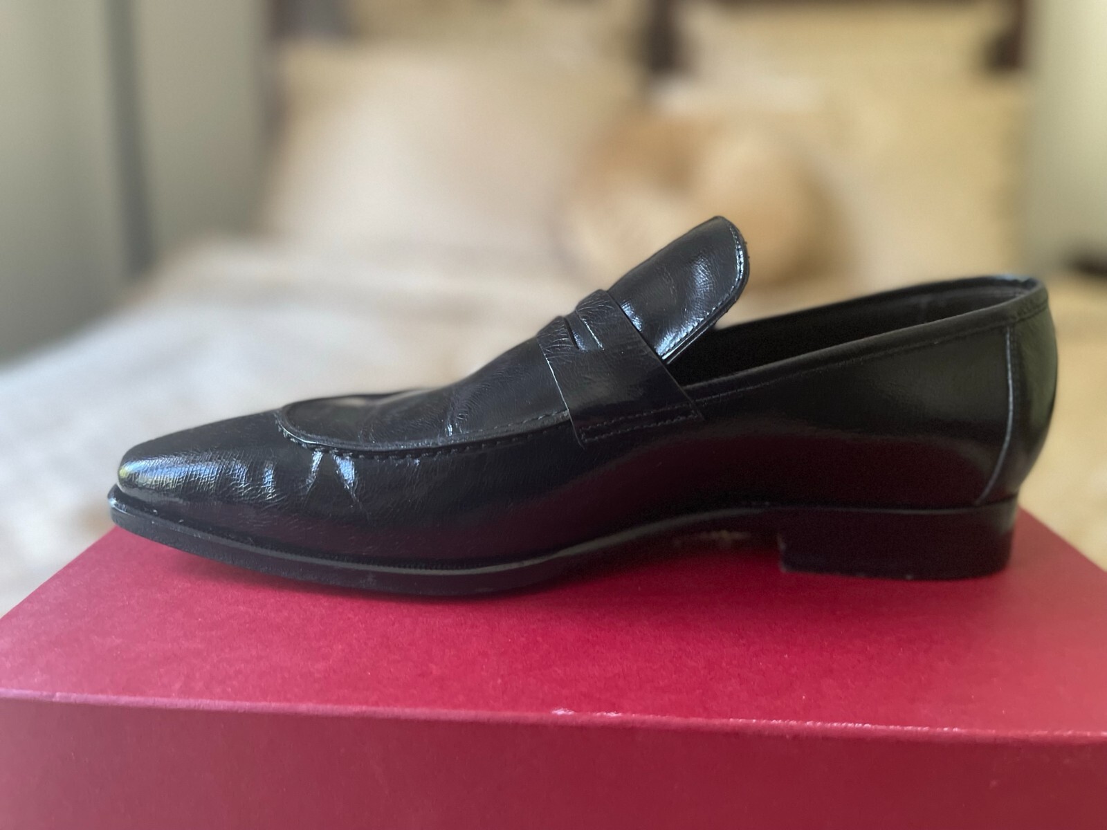 CANALI Black Leather Penny Loafer shoes Italy (Men) E… - Gem