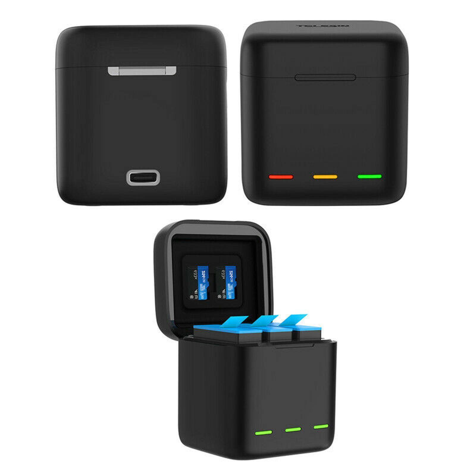 New For GoPro Battery Charging Box For Hero 9 10 Black 3 Slot Charger ...