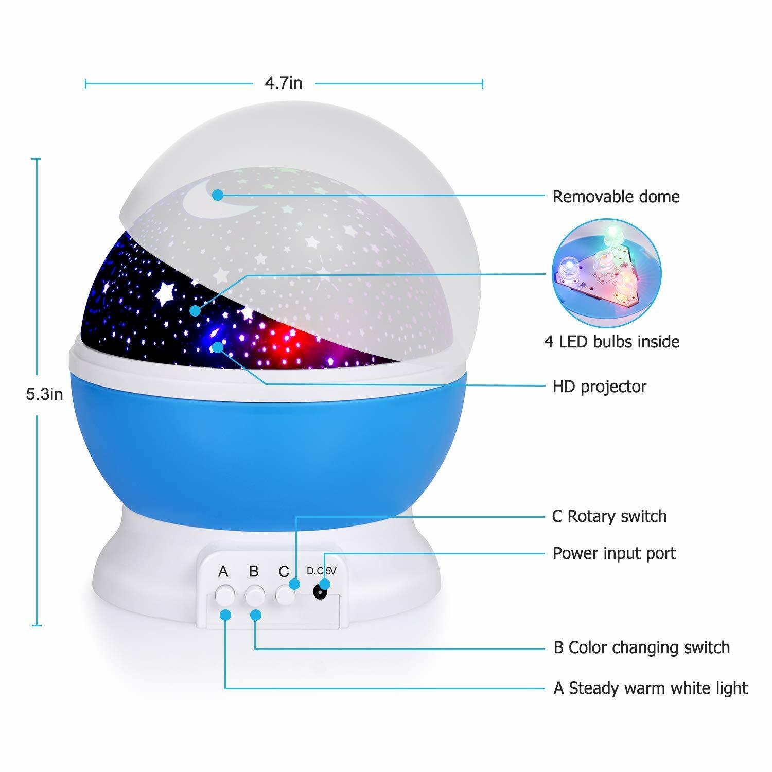 Starry Ceiling Night Light Projector LED Laser Night Light Stage Light ...