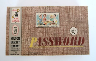 Vtg Milton Bradley Password Board Game Copyright 1962 Complete | eBay