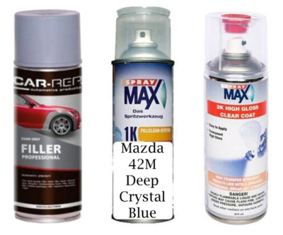 Auto Touch Up Paint Mazda 42M Deep Crystal Blue Plus 2k Clear Coat ...