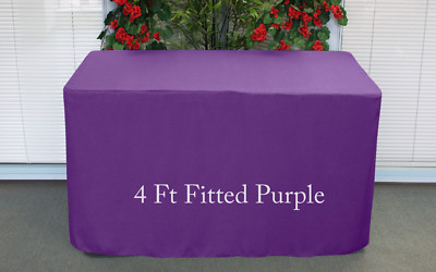 Trestle Table cover tablecloth Fitted Purple 4 foot market folding ...