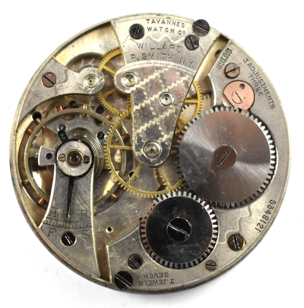 Vintage Swiss Made Tavannes 43.05mm 7J OF Pocket Watch Movement lot.fe ...