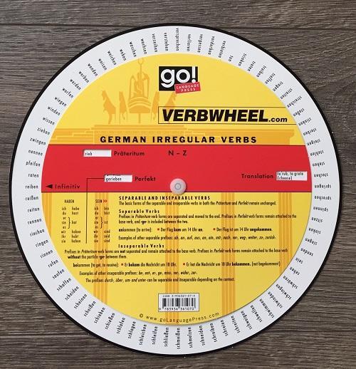German Irregular Verb Wheel A-Z | eBay