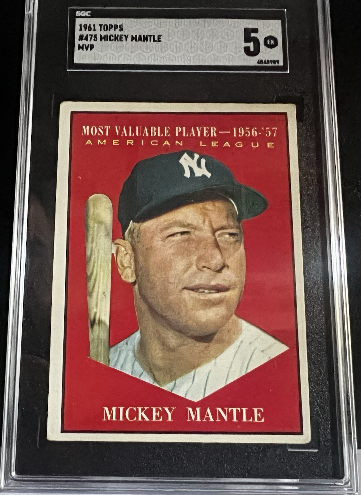 1961 Topps Mickey Mantle MVP #475 - HOF - SGC EX 5 NEW YORK YANKEES | eBay
