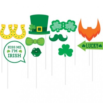 St Patrick's Day Photo Props 10 Per Pack Paper Party Decorations and ...