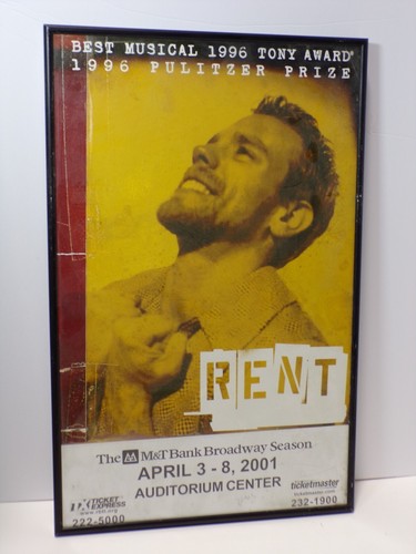 RENT 22"x14" Theater Play Framed Poster 2001 Broadway Musical FO | eBay