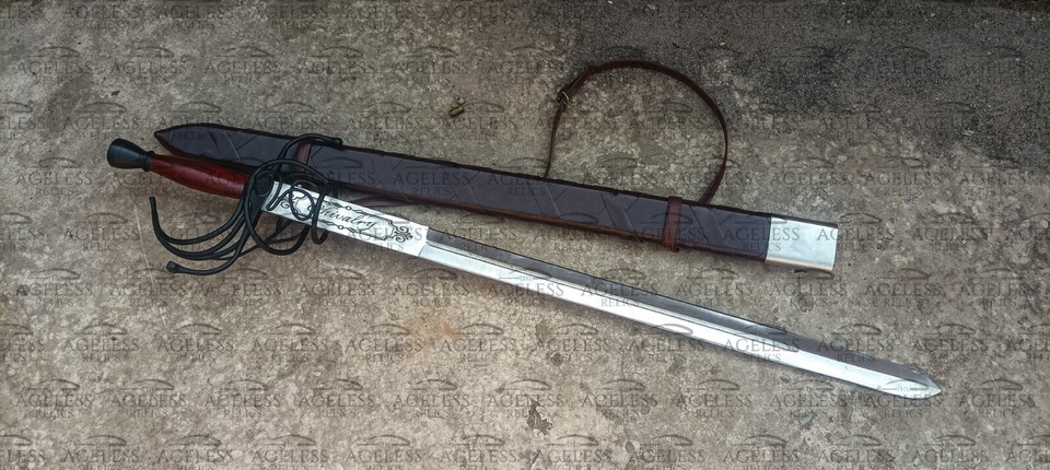 Fully Handmade Carbon Steel Medieval Rapier Sword, Rapier Greek Sword ...