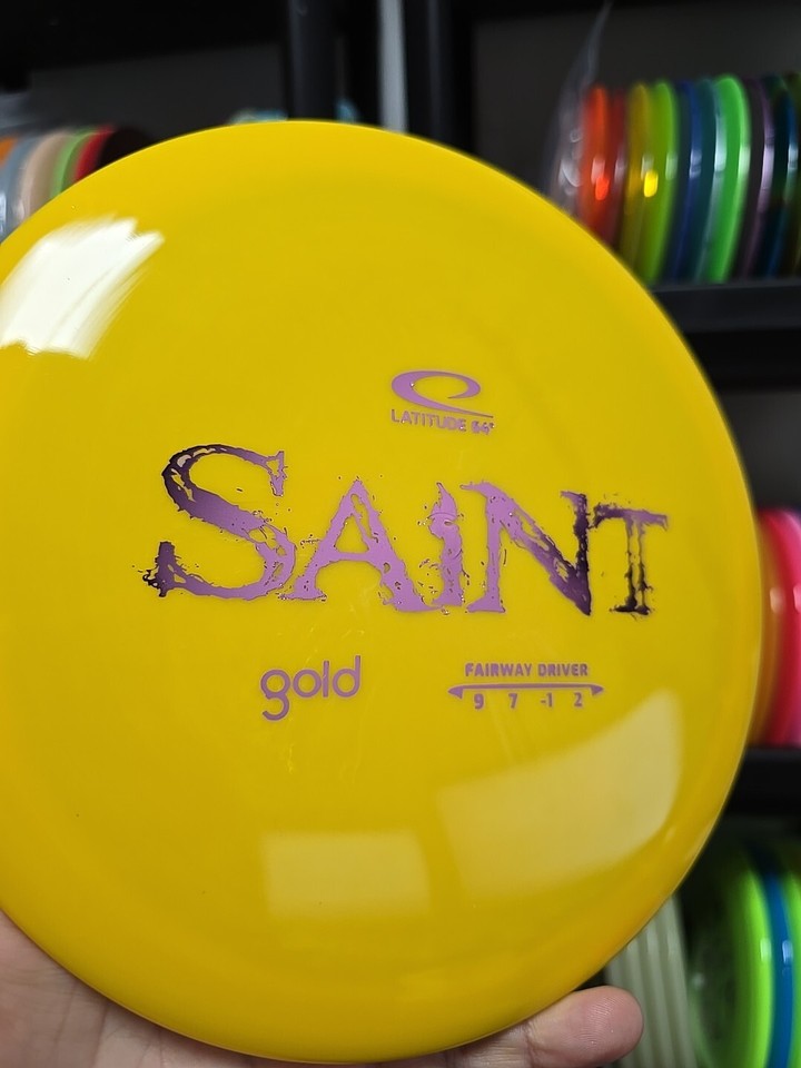 Latitude 64 Gold Line Saint Yellow 169g Disc Golf Driver Trilogy Discs ...