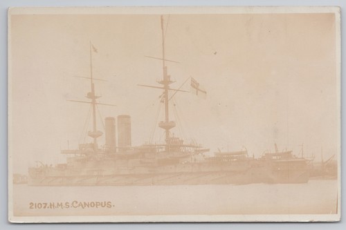 RPPC HMS Canopus Pre-Dreadnought Battleship, Royal Navy Warship c.1905 ...