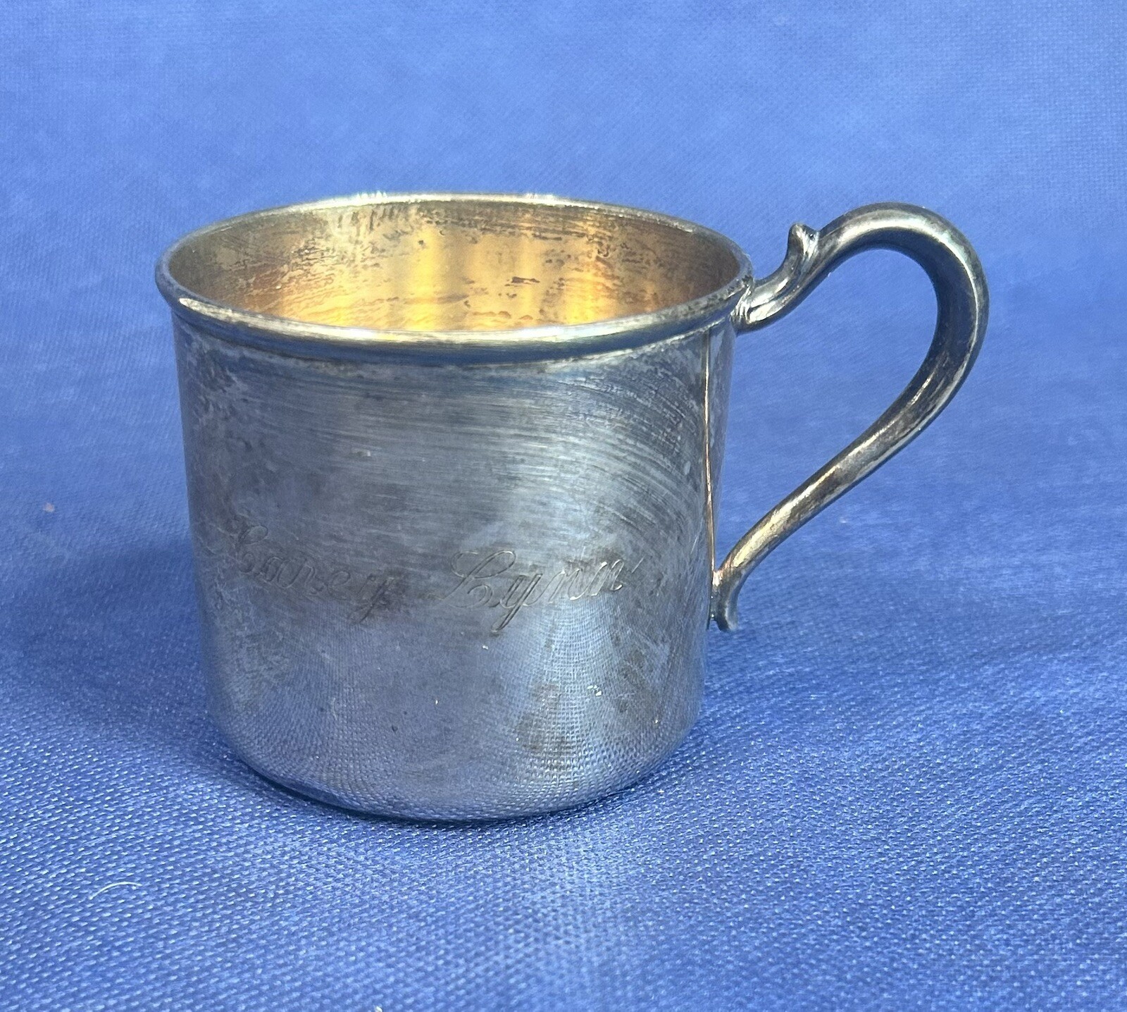 WALLACE Silverplate BABY CUP "Carey Lynn" Monogrammed -8436 on the ...