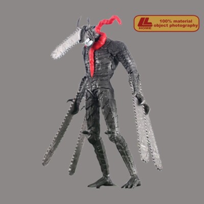 Anime Chainsaw Man Black Armor Denji Pochita Demon Action Figure Statue ...