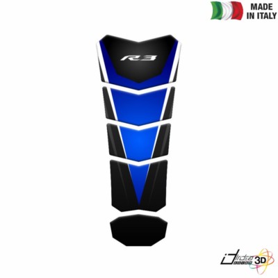 Tank Pad Sticker Resin Protection 3D Blue for Yamaha YZF R3 321 2014 ...