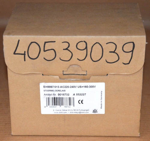 Dold & Söhne EH9997/013 STÖRMELDERELAIS AC 220-240V 0018732 NEU OVP ...