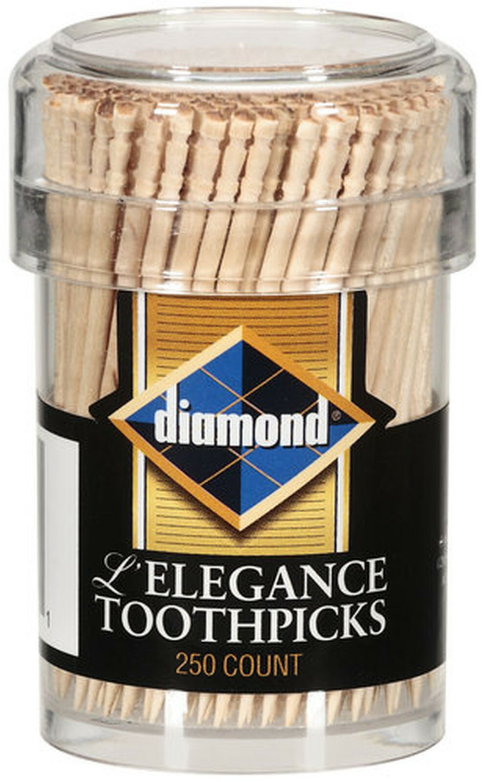 250 DIAMOND L'Elegance rOund WOOD Elegance TOOTHPICKS 2.5" Elegant ...