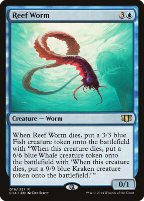 Reef Worm Commander 2014 PLD Blue Rare MAGIC THE GATHERING MTG CARD ...