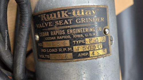 KWIK-WAY Valve Seat Grinder Set #4 SG 1184 W/48 Grinding Stones | Valve ...