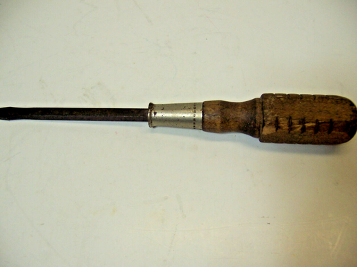 9 1/2" Wood Handle Flat tip Screwdriver #R318 | eBay