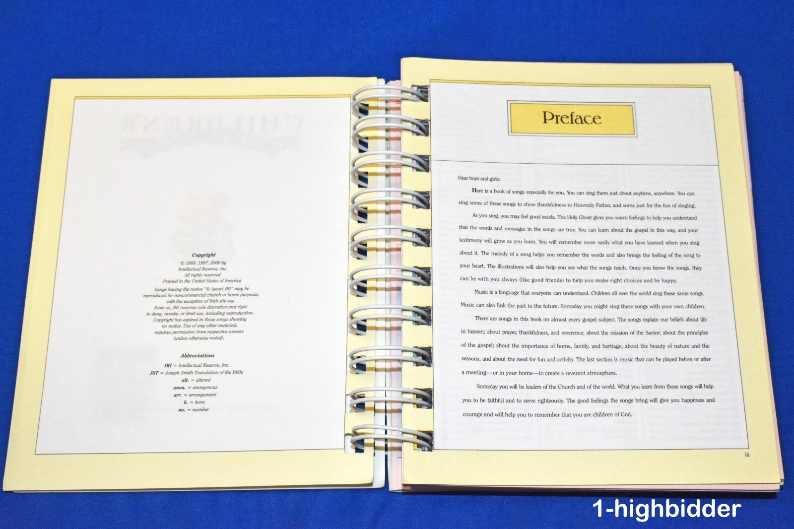 Miniature LDS Spiral Bound Childrens Songbook Primary Mormon Piano ...