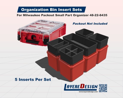 Nesting Bin Sets | Milwaukee PACKOUT 5-Compartment Small Parts Box 48 ...