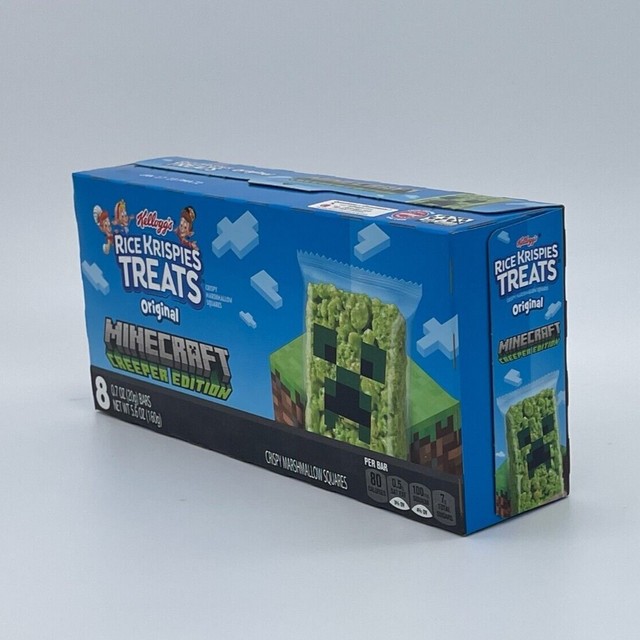 2Pk.Limited Edition- Kellogg's Rice Krispies Treats - Minecraft Creeper ...