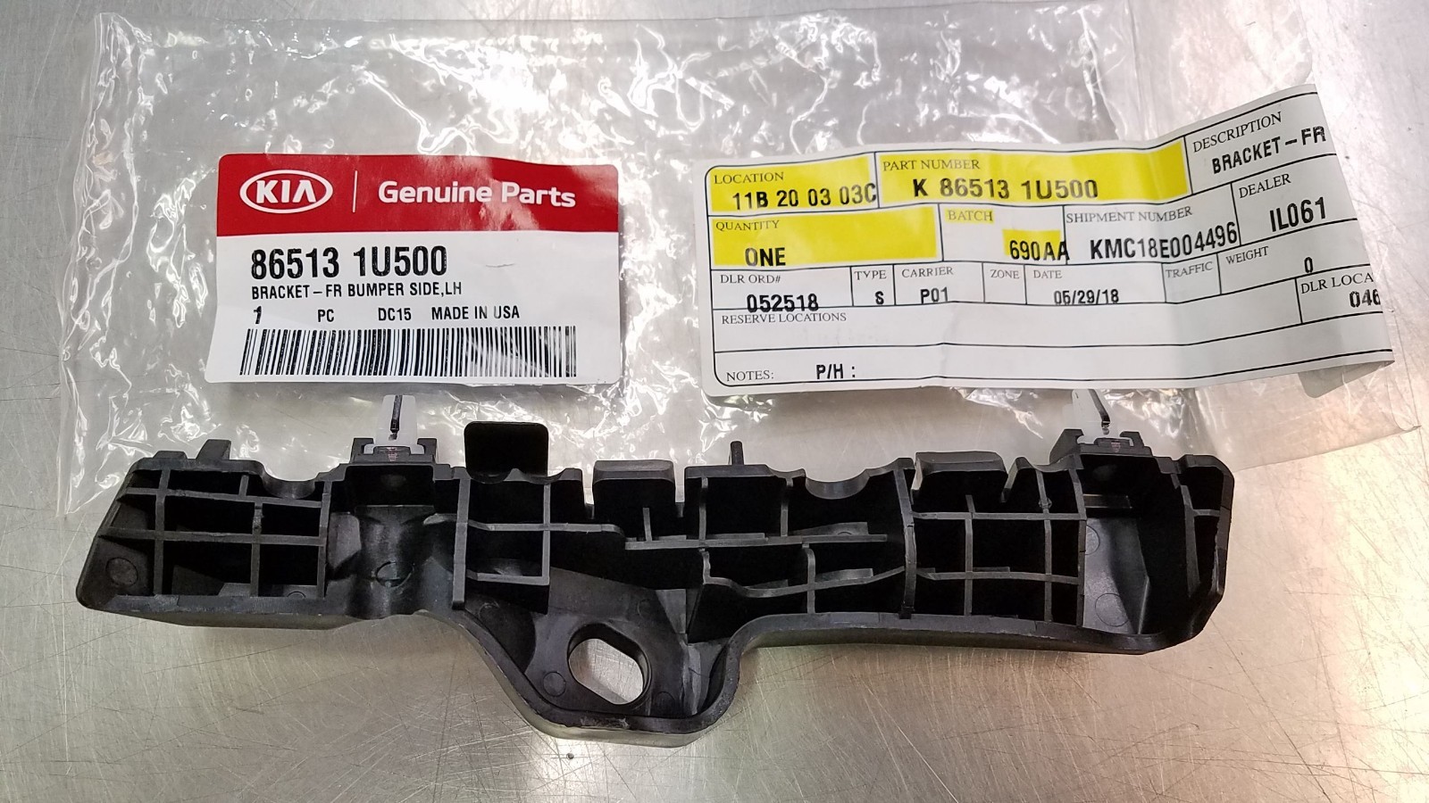 NEW OEM 2014-2015 KIA SORENTO DRIVER SIDE FRONT BUMPER BRACKET | eBay