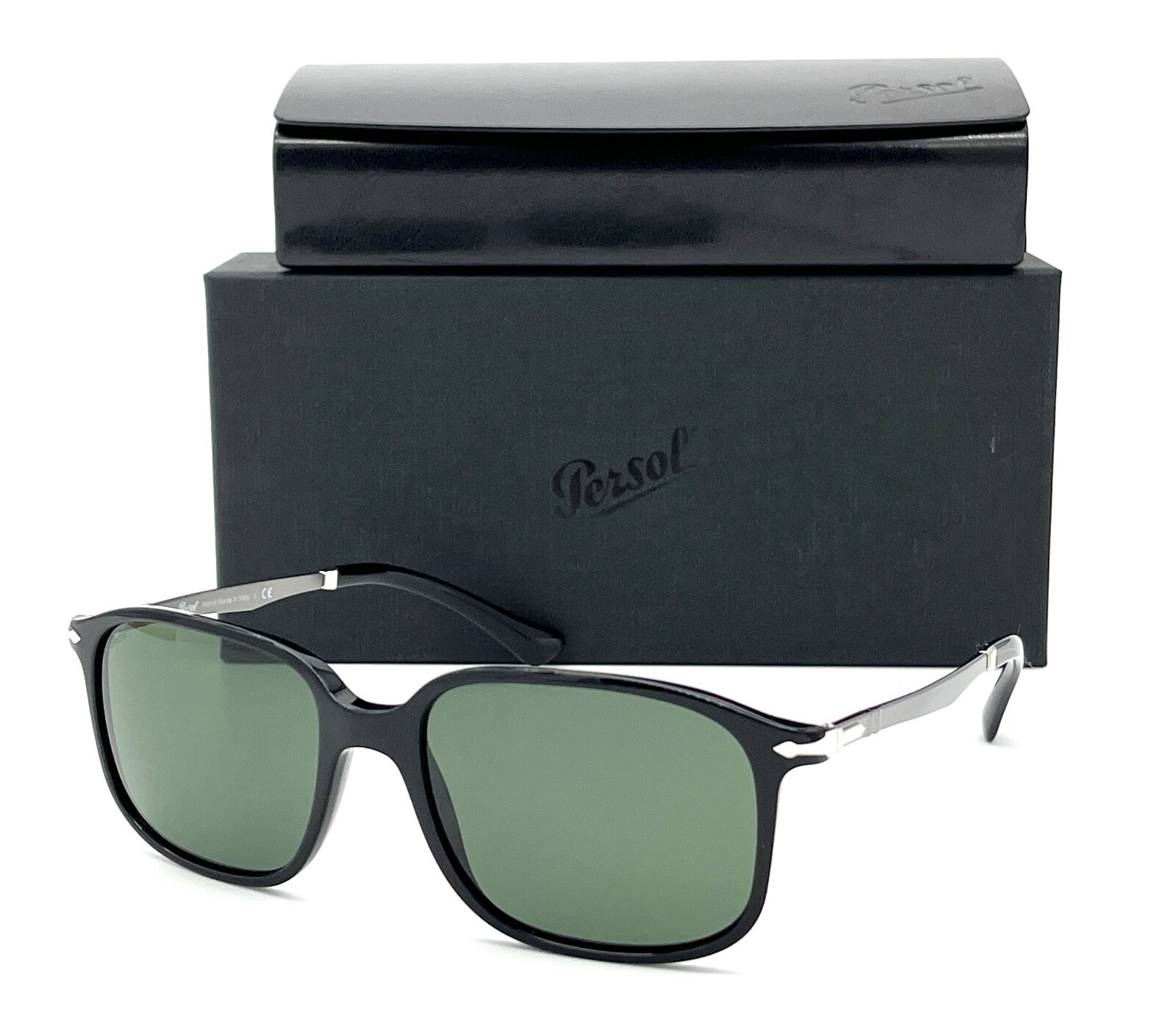 Persol 3246s 3246/s 53 95/31 Black Sunglasses Glasses Grey Green for ...