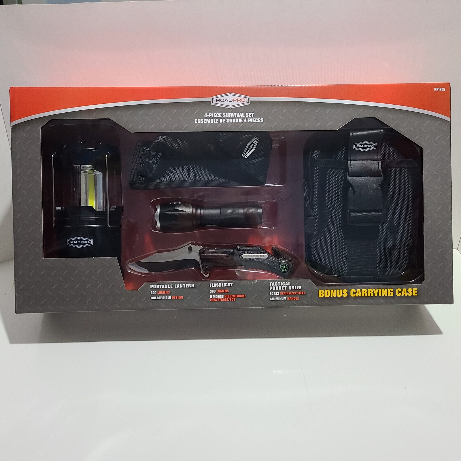 RoadPro Gift Sets RP1805 4 Piece Survival Set With Knife for sale ...