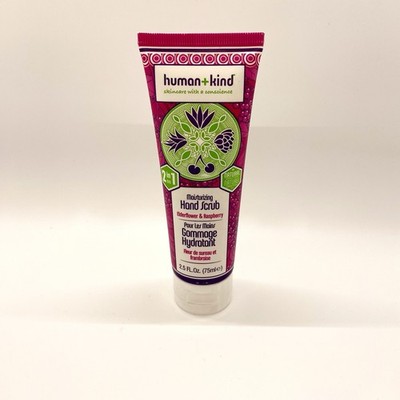 Human + Kind Moisturizing Hand Scrub, Elderflower and Raspberry, 2.5oz ...