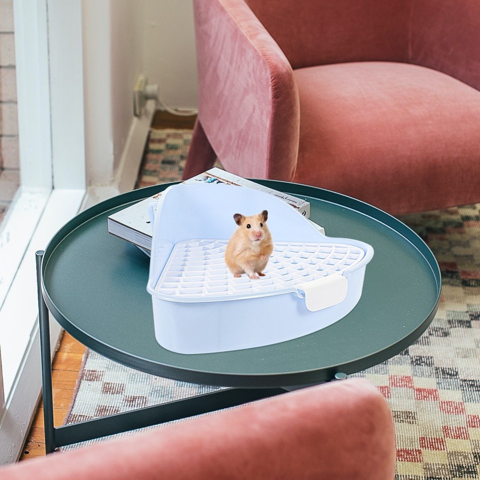 Bunny Litter Box Plastic Potty Small Animal Cage Toilet Corner | eBay UK