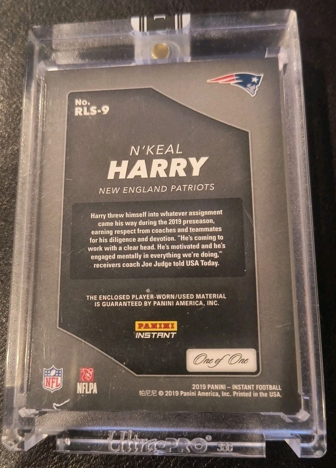 2019 PANINI INSTANT ROOKIE LOGOS N'KEAL HARRY NFL SHIELD PATCH RC 1/1 ...